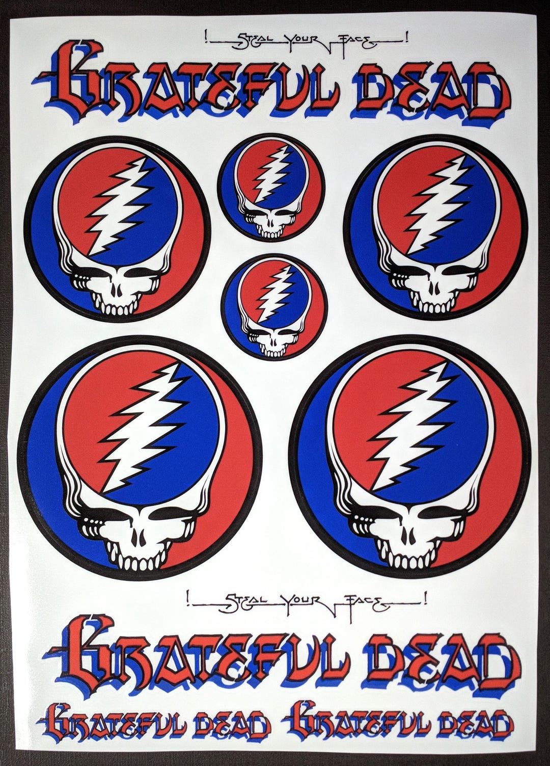 Grateful Dead Stickers, Jerry Garcia Graphics Decals Laminated - Etsy