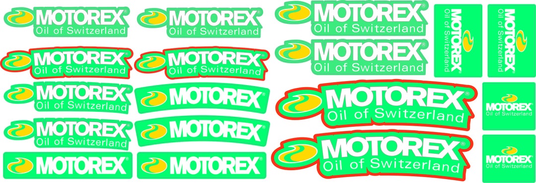 Suzuki Honda Motorex Oil Sponsor KTM EXC Decals Set Sheet 18 Stickers ...