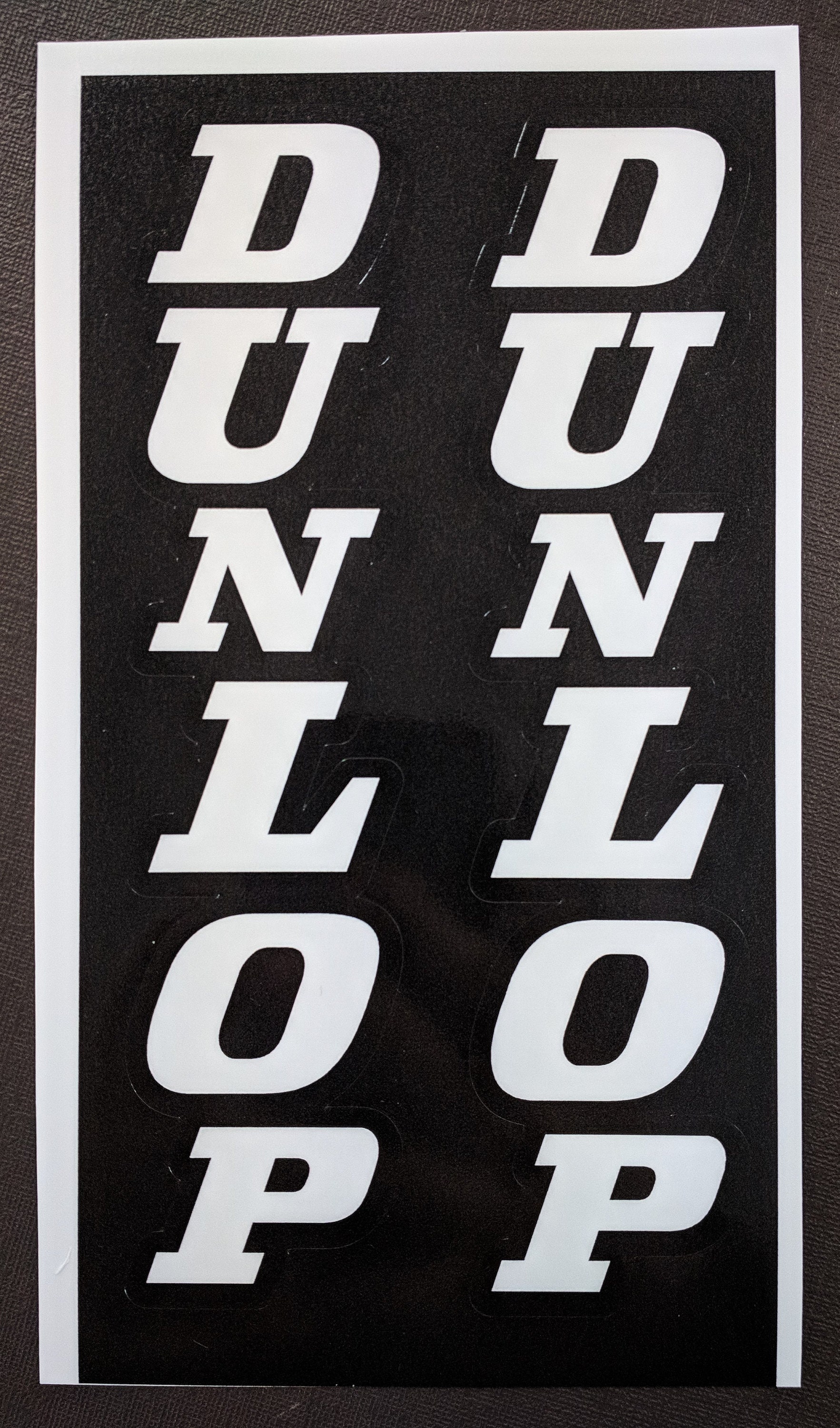 TP Vertical DUNLOP Stickers / Decals for Fork Front Mudguard X2 (150mm ...