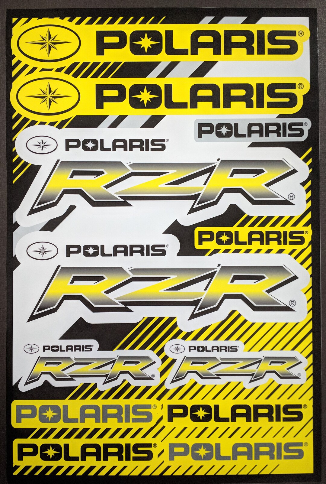 Lemon Yellow Polaris RZR Razor Sticker Decal Sheet - Etsy