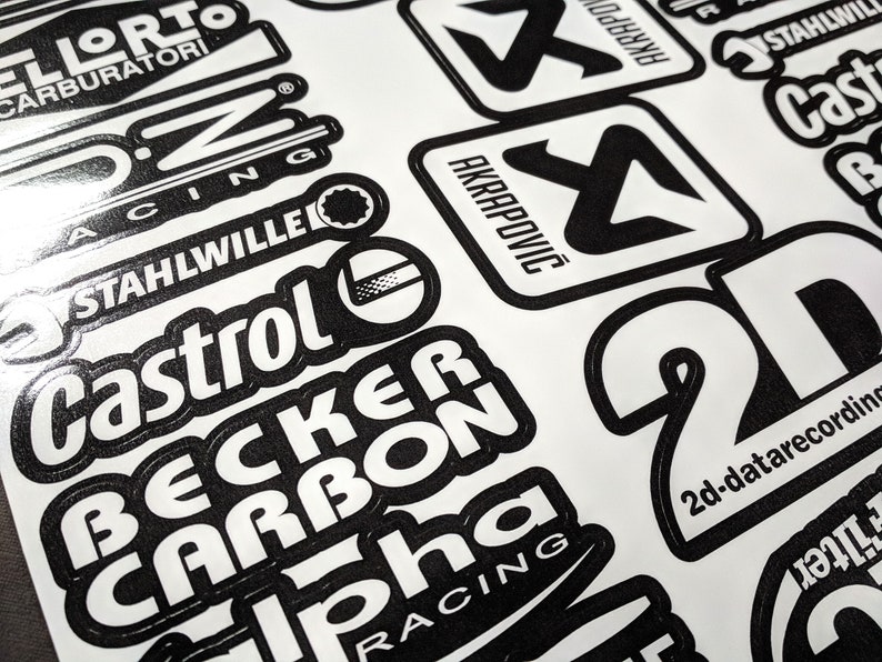 FE BMW S1000RR Sponsor Decals Stickers White Printed Set Belly - Etsy