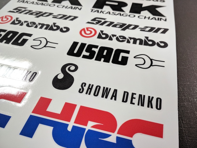 Honda Racing CBR Sticker Set Technical Sponsors Sbk Motogp Hrc Race - Etsy