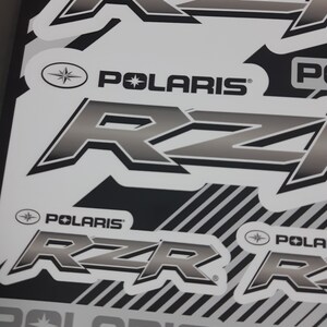 Polaris RZR Razor Sticker Decal Sheet Grey Set for Bikes - Etsy