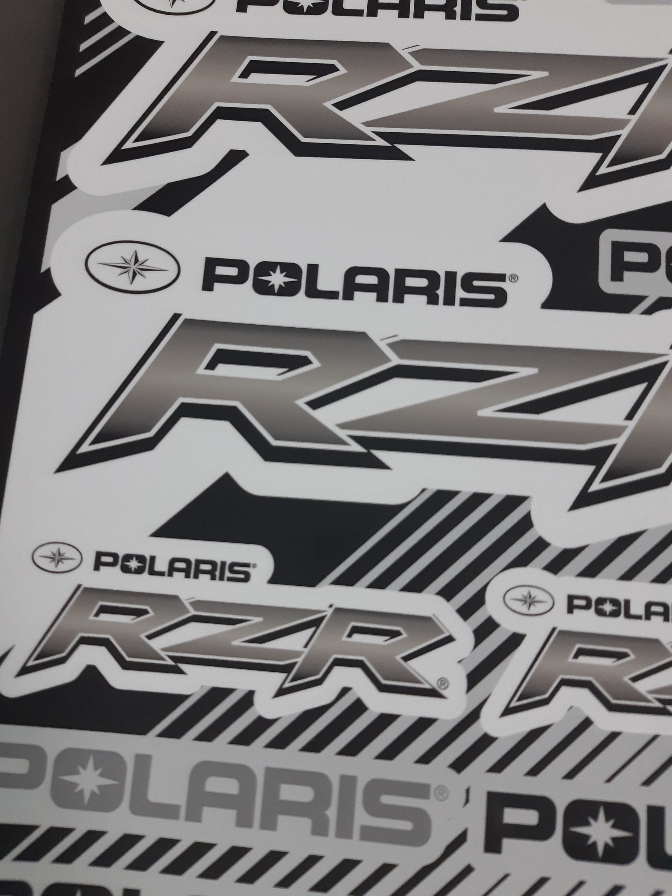 Polaris RZR Razor Sticker Decal Sheet Grey Set for Bikes - Etsy