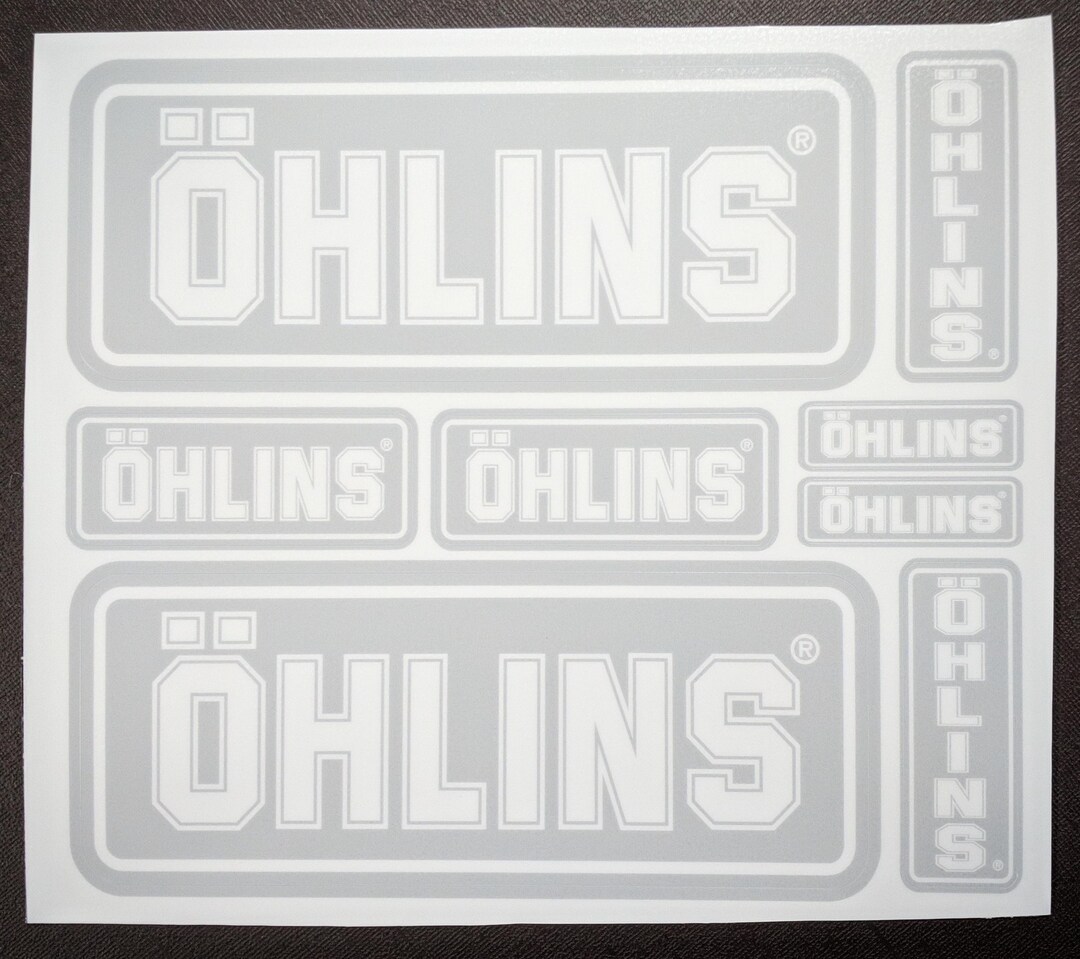 Ohlins Fork Shock Stickers Set Aprilia Ducati Kawasaki Graphics Decals ...