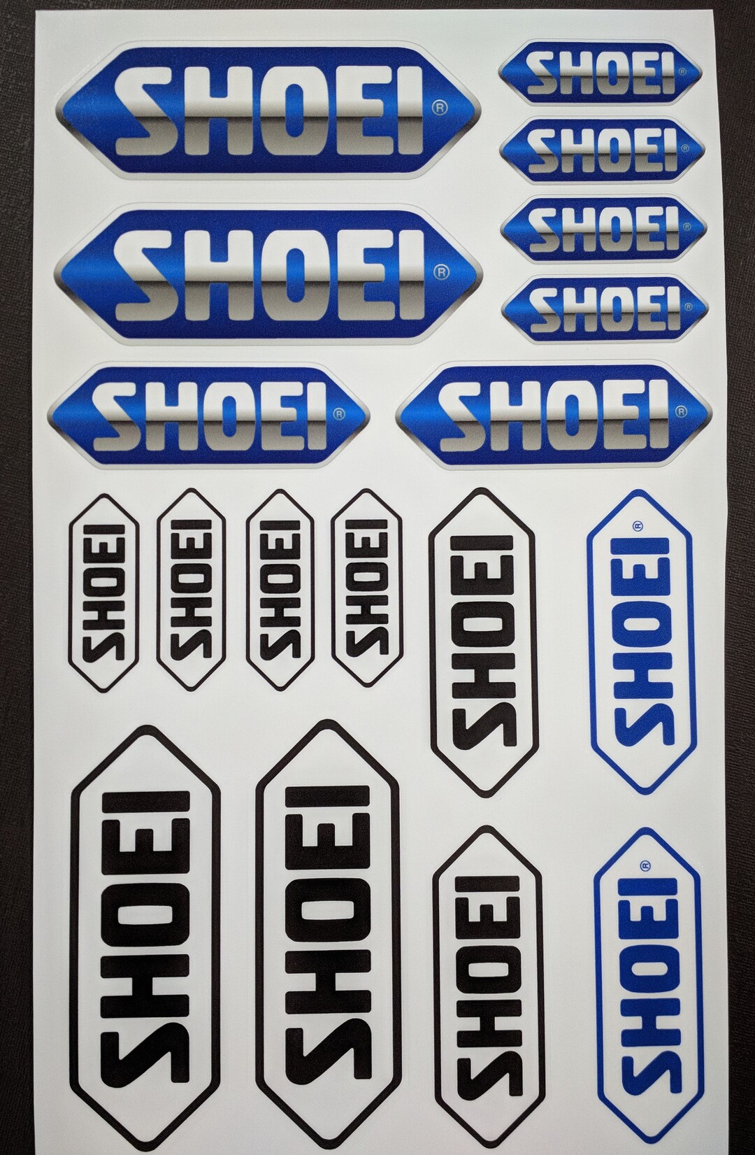 Shoei Helmets Sponsor Motorcycle Sticker Set Laminated Stickers Decals ...