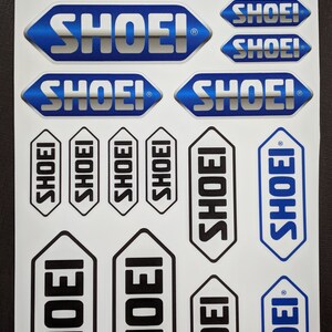 Shoei Helmets Sponsor Motorcycle Sticker Set Laminated Stickers Decals ...