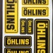 Ohlins Black-yellow Stickers Decals Set - Etsy