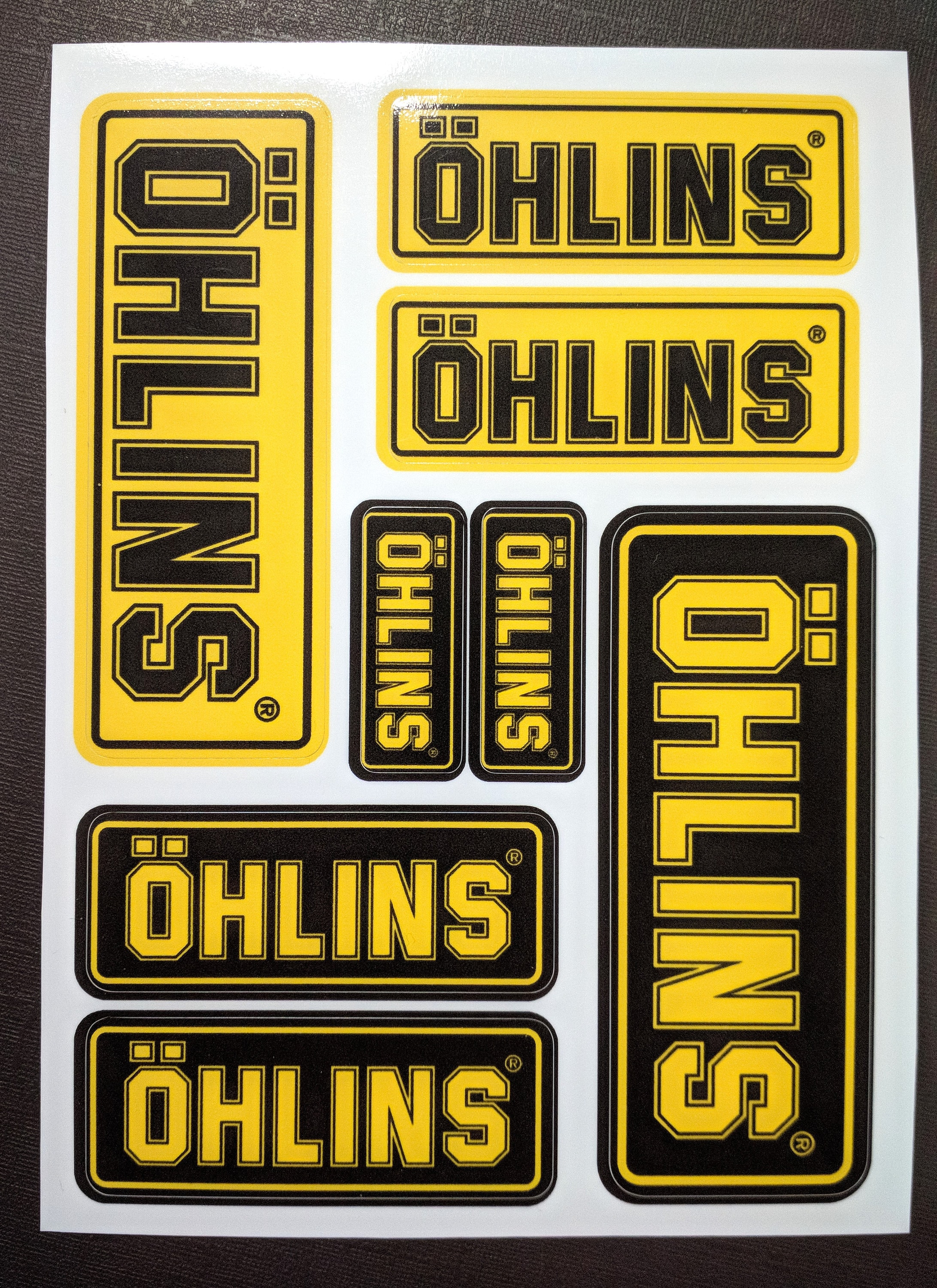 Ohlins Black-yellow Stickers Decals Set - Etsy
