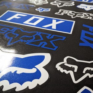 Fox Racing Legacy Track Pack Sticker Sheet Blue - Etsy