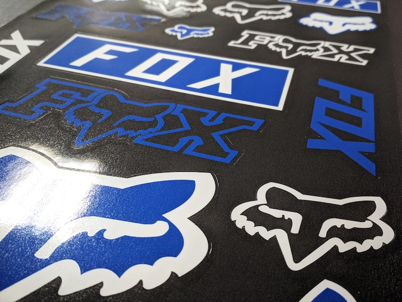 Fox Racing Legacy Track Pack Sticker Sheet Blue - Etsy