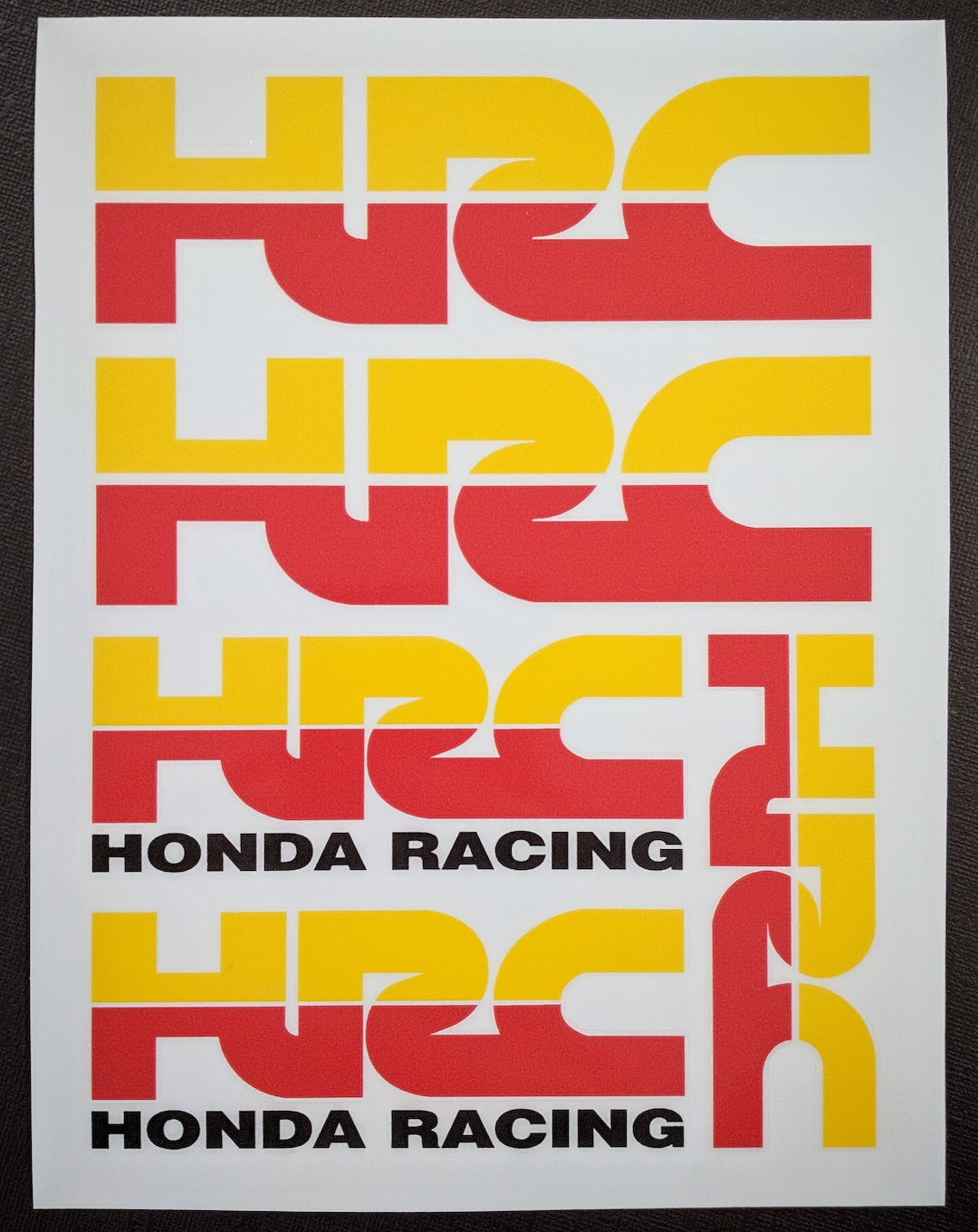 Hrc Honda Decal Set 5 Stickers Laminated Cbr 600 1000 Rr Racing Sponsor ...