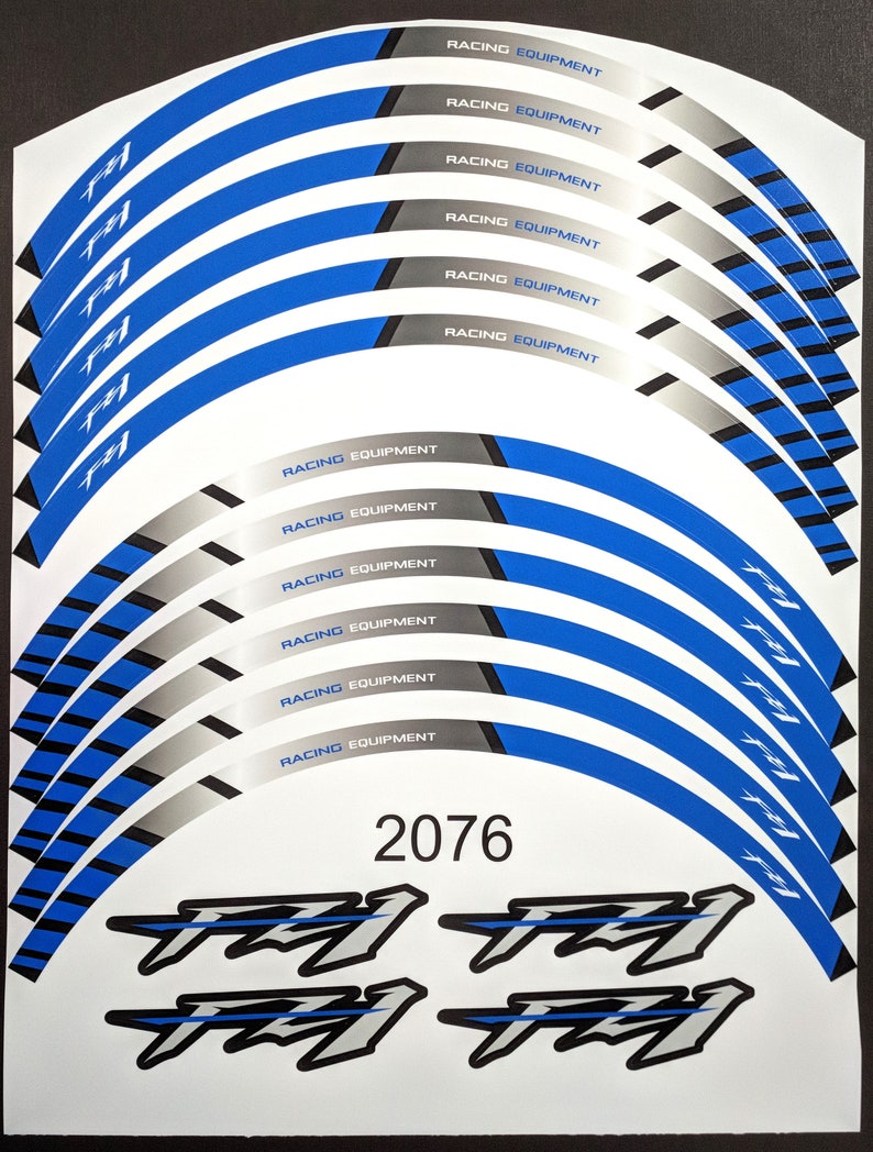 Yamaha Fazer FZ1 Motorcycle Bike Wheel Decals Rim Stickers Set Stripes ...