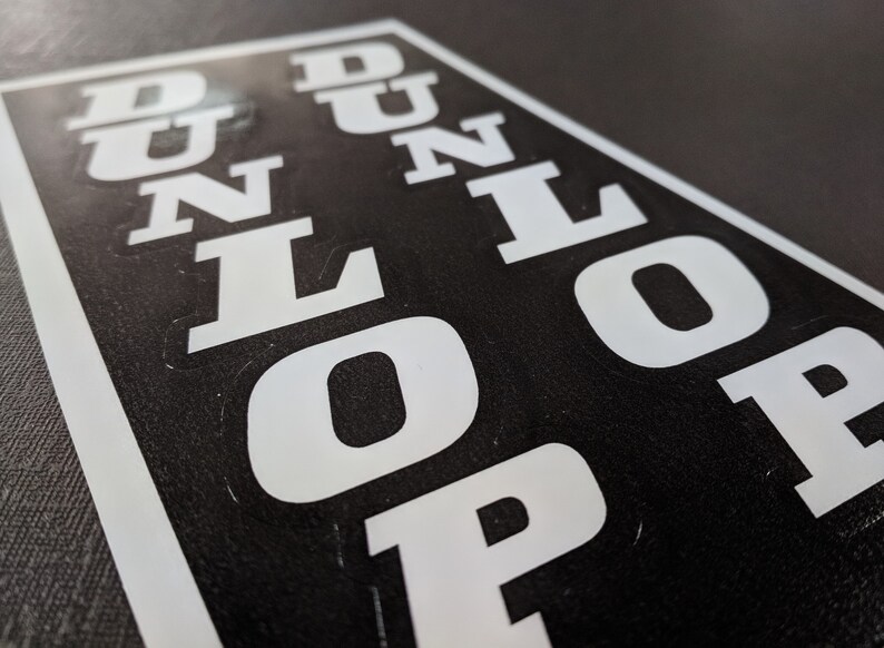 TP Vertical DUNLOP Stickers / Decals for Fork Front Mudguard X2 (150mm ...