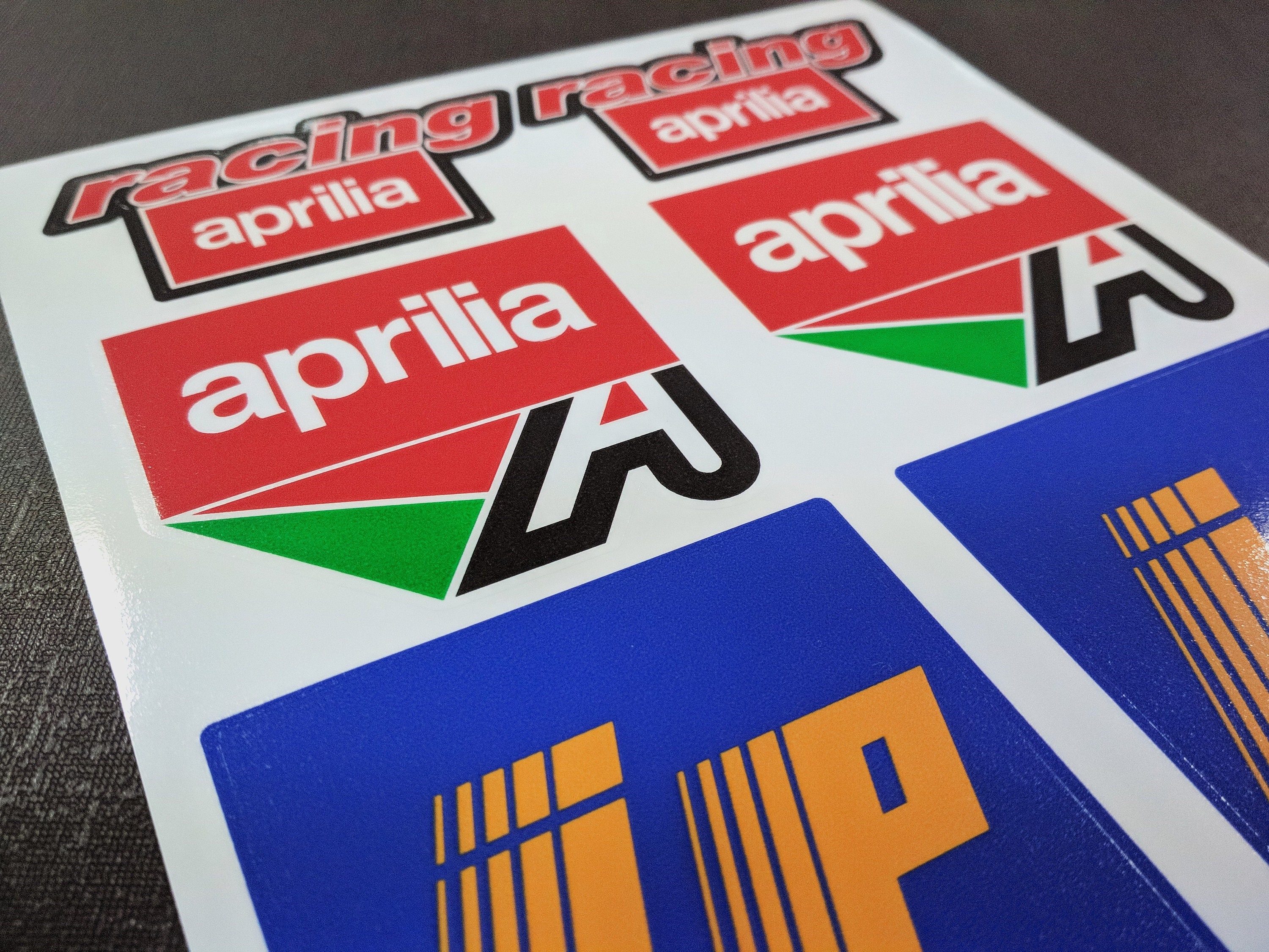 Aprilia Racing IP Sticker Decal 16x26 Sheets 8 Stickers RSV RS 50 250 ...