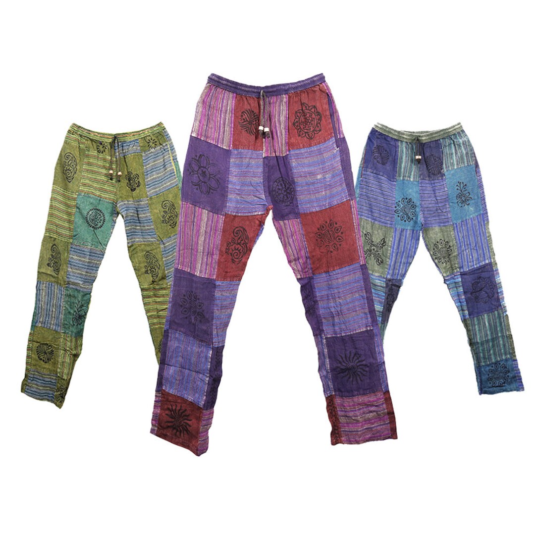Nepalese Handmade Deep Colourful Hippy Patchwork Trousers - Etsy