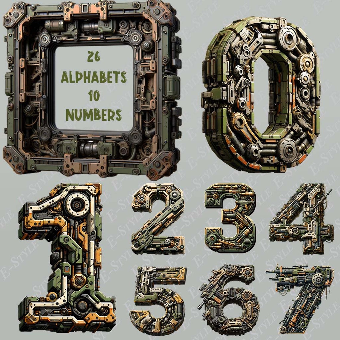 Military Alphabets PNG | Sublimation and DTF | High-quality Digital ...