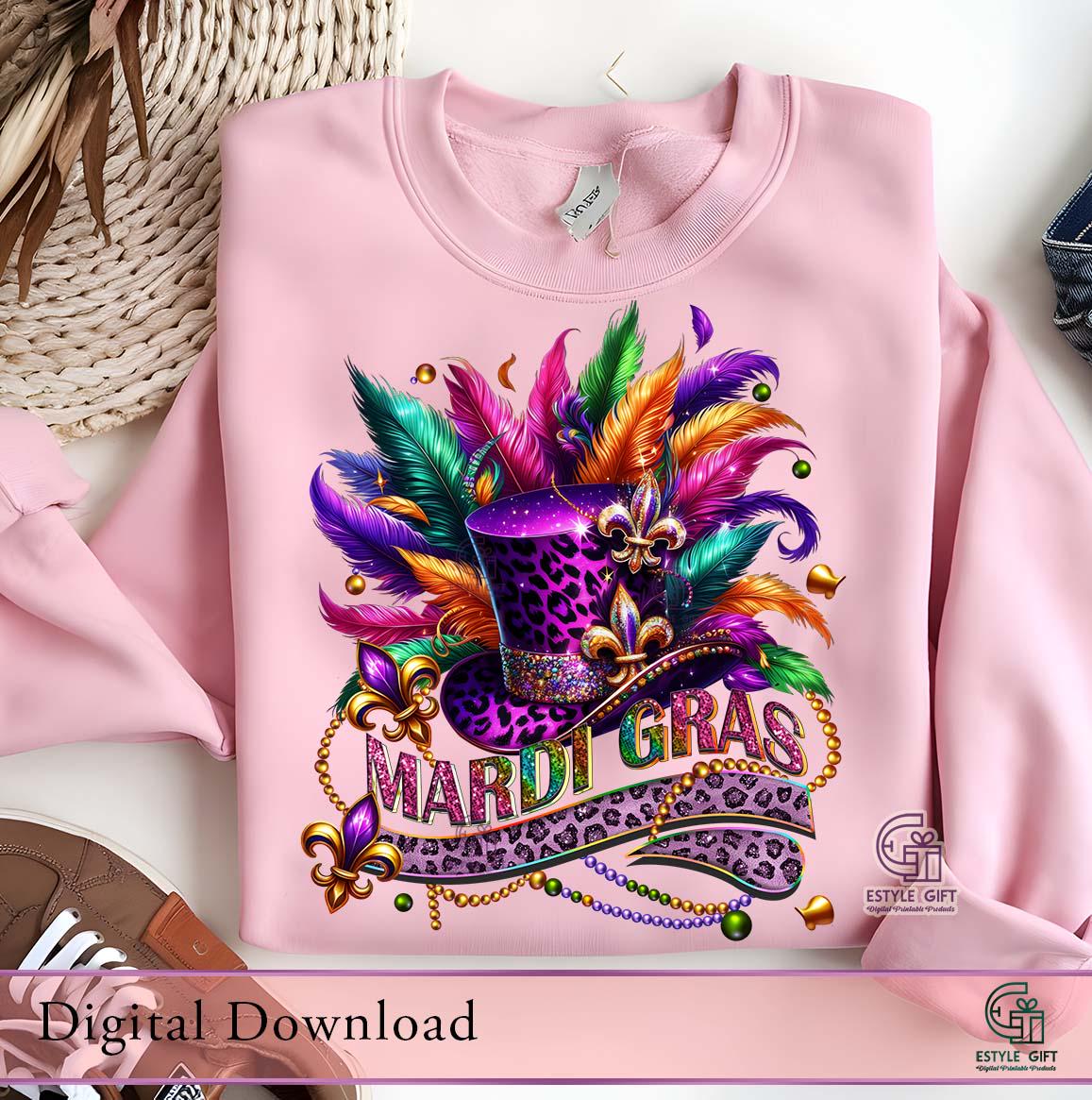 Mardi Gras Hat Png, Fleur De Li Sublimation, Its Mardi Gras Y'all ...