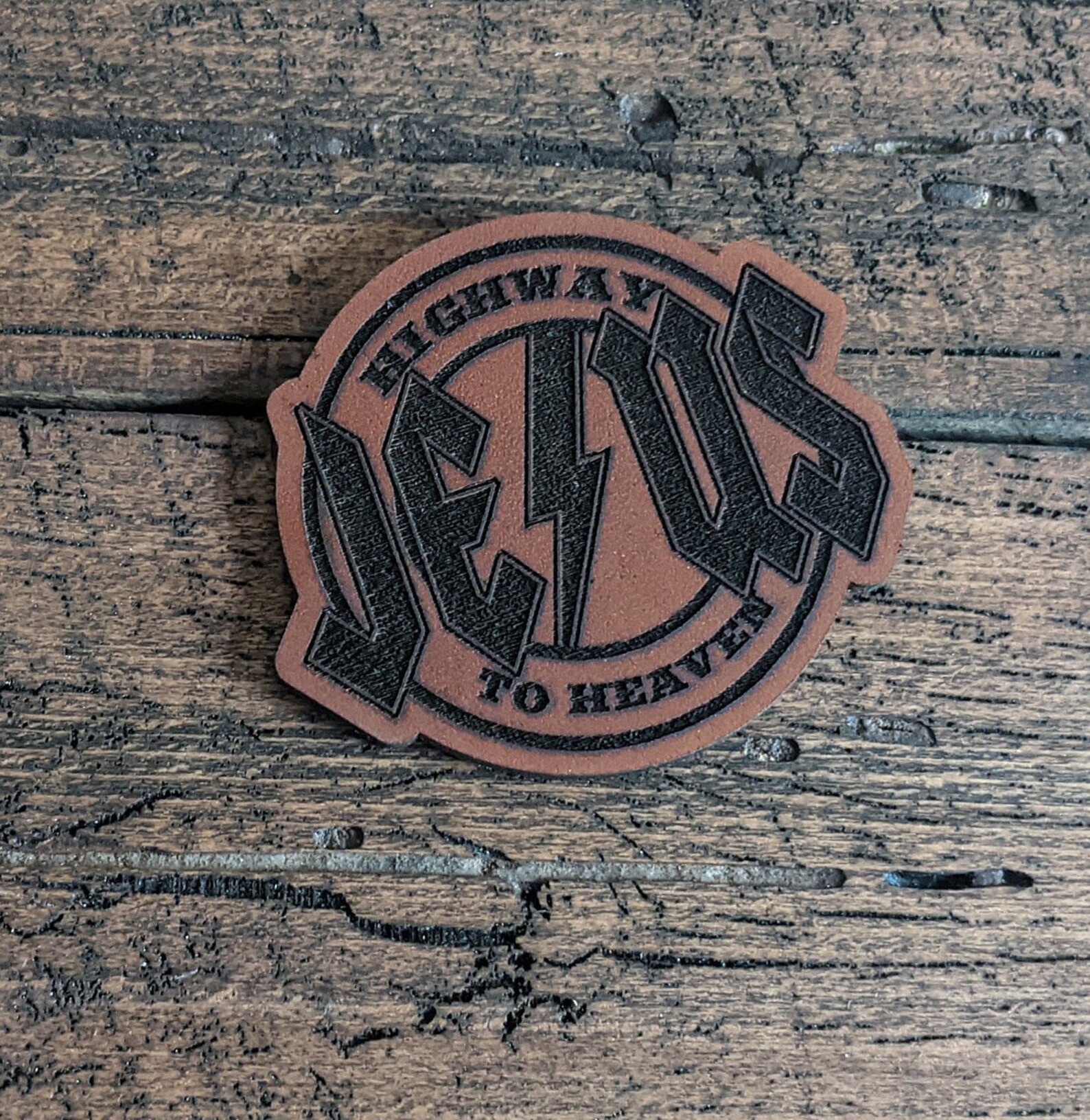 Jesus Christian God Cross Faith 100% Genuine Leather Patch - Etsy