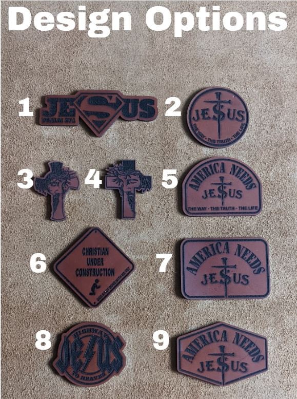 Jesus Christian God Cross Faith 100% Genuine Leather Patch - Etsy