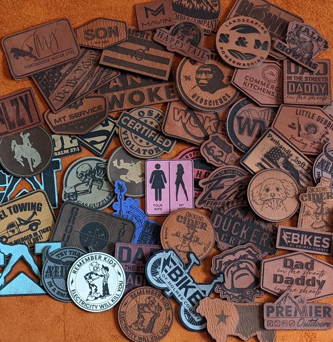 Customizable Genuine Leather or Leatherette Patch for Hats, Jackets ...