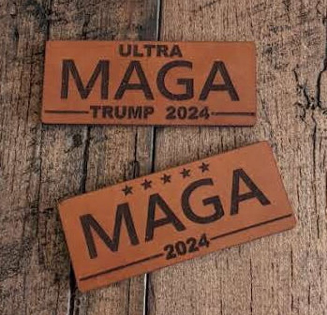 MAGA Trump 2024 100% Leather Hat Patch Choice Trump 2024 Leather Hat ...