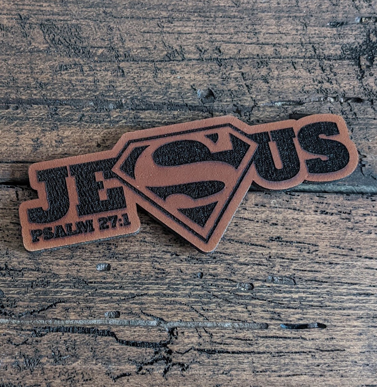 Jesus Christian God Cross Faith 100% Genuine Leather Patch - Etsy