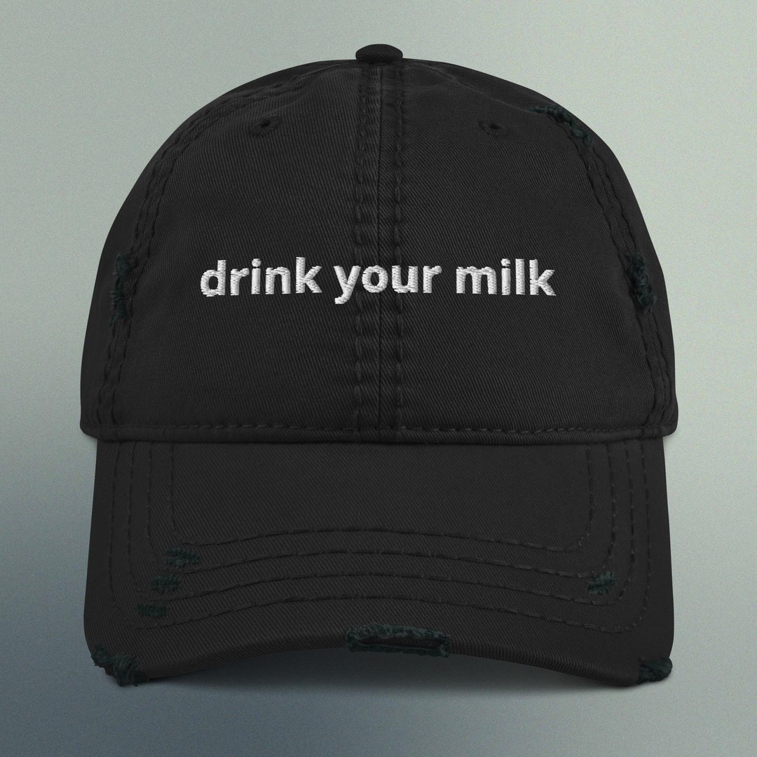 Drink Your Milk Hat - Embroidered Hat - Gay Gift - Gay Pride Hat - Etsy