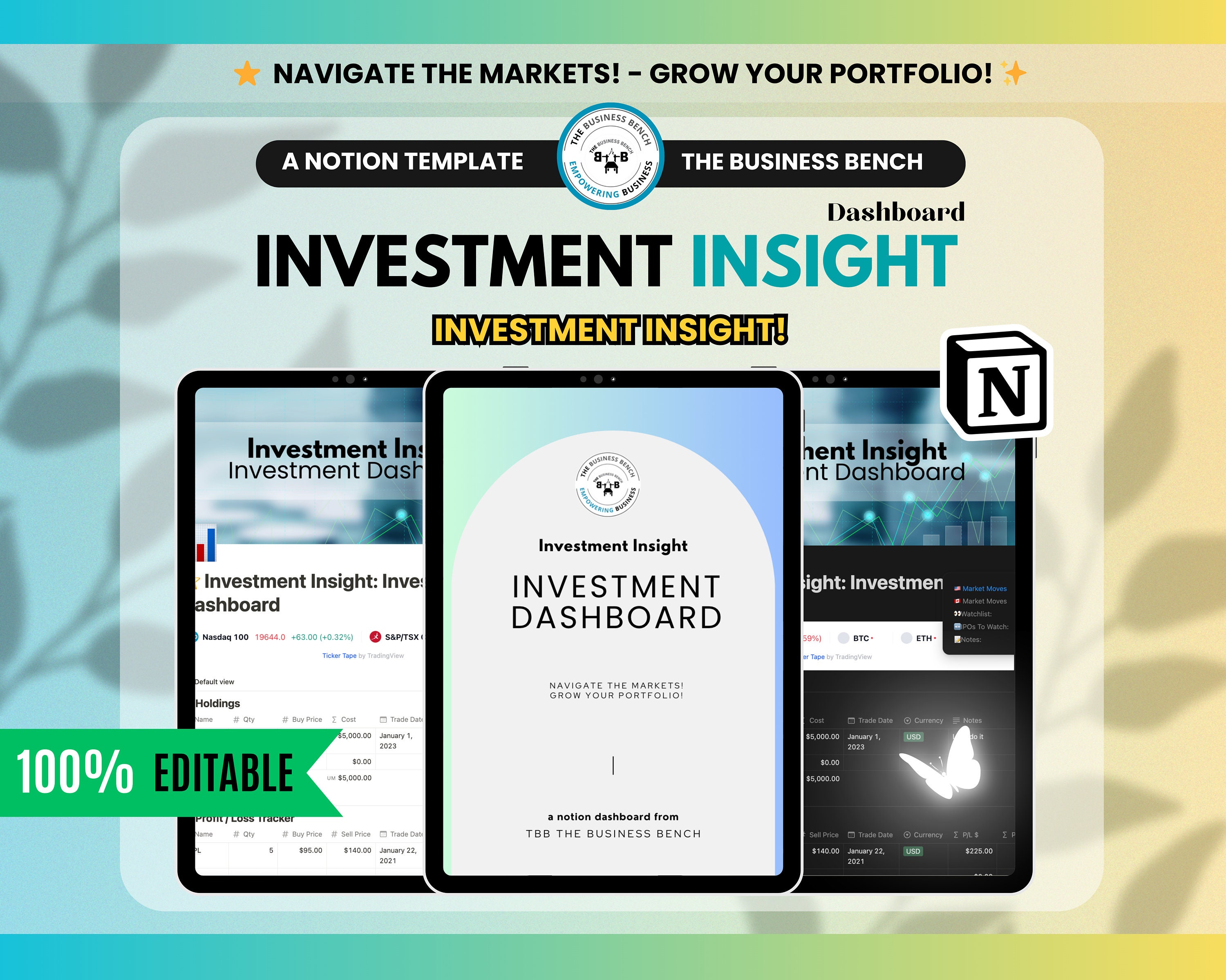 TBB Investment Insight - Investment Dashboard | Notion Template | Navigate the Markets & Grow ...