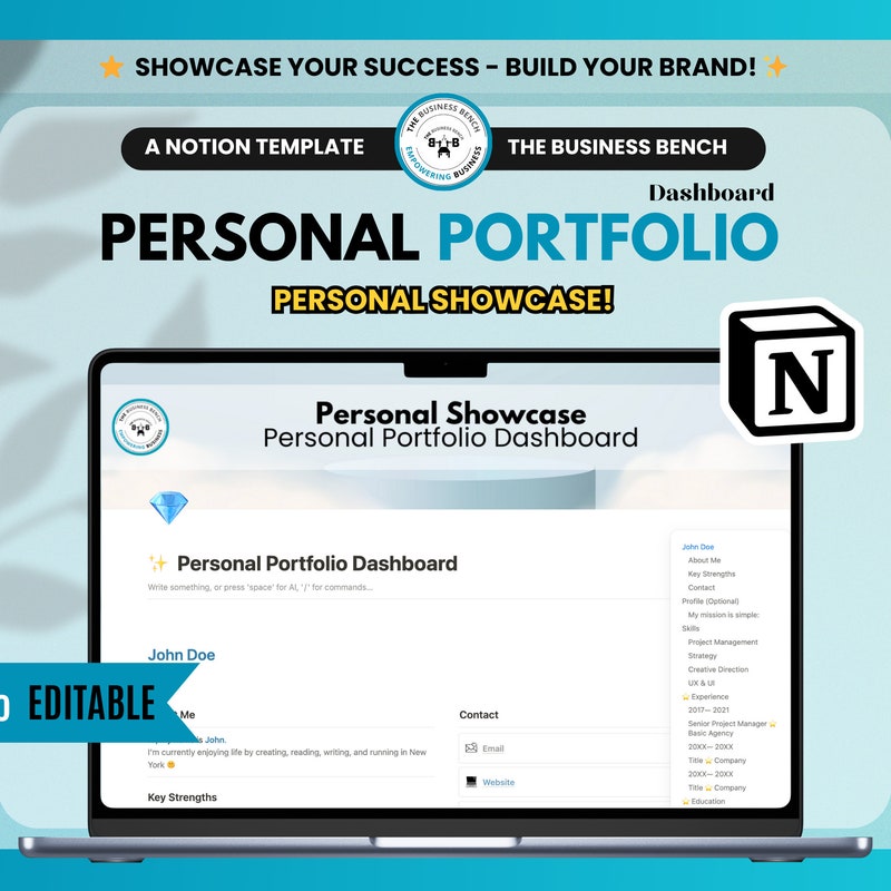 Career Portfolio Template - Etsy