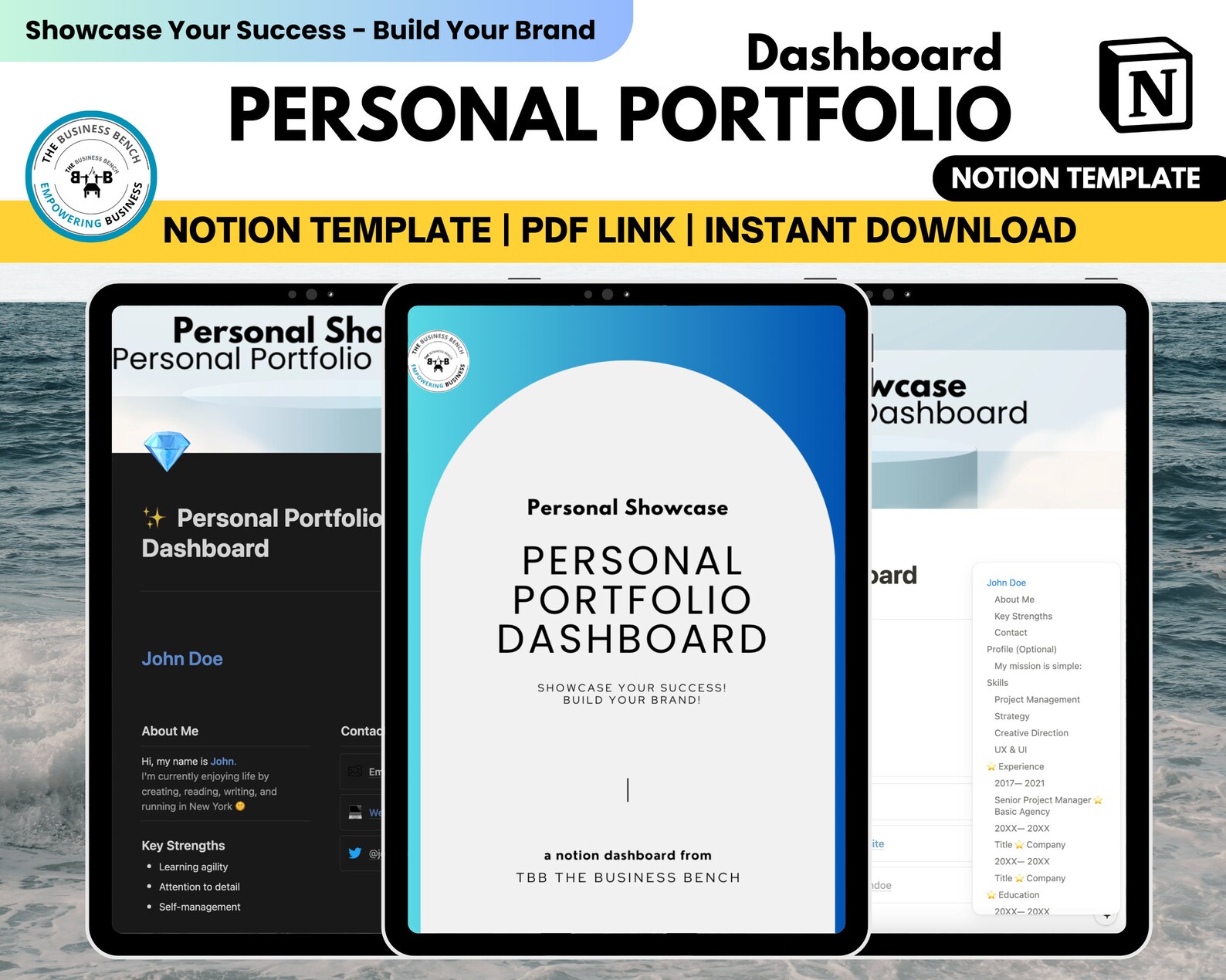 TBB Personal Showcase - Personal Portfolio Dashboard | Notion Template ...