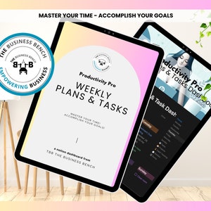 TBB Productivity Pro - Weekly Plans & Tasks Dashboard | Notion Template | Master Your Time and ...
