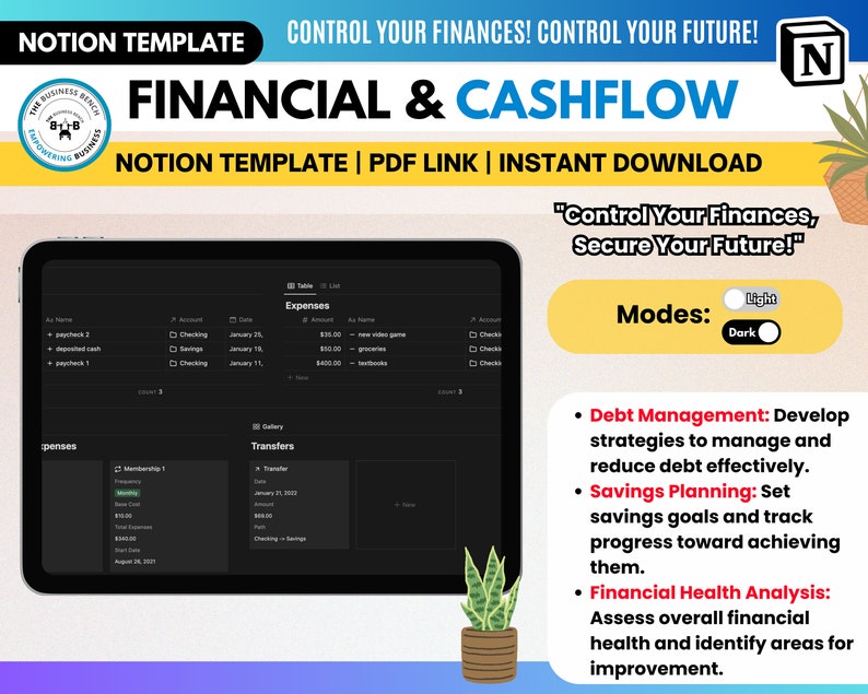 TBB Cashflow Commander 2026 – Financial Dashboard, Income & Expense ...