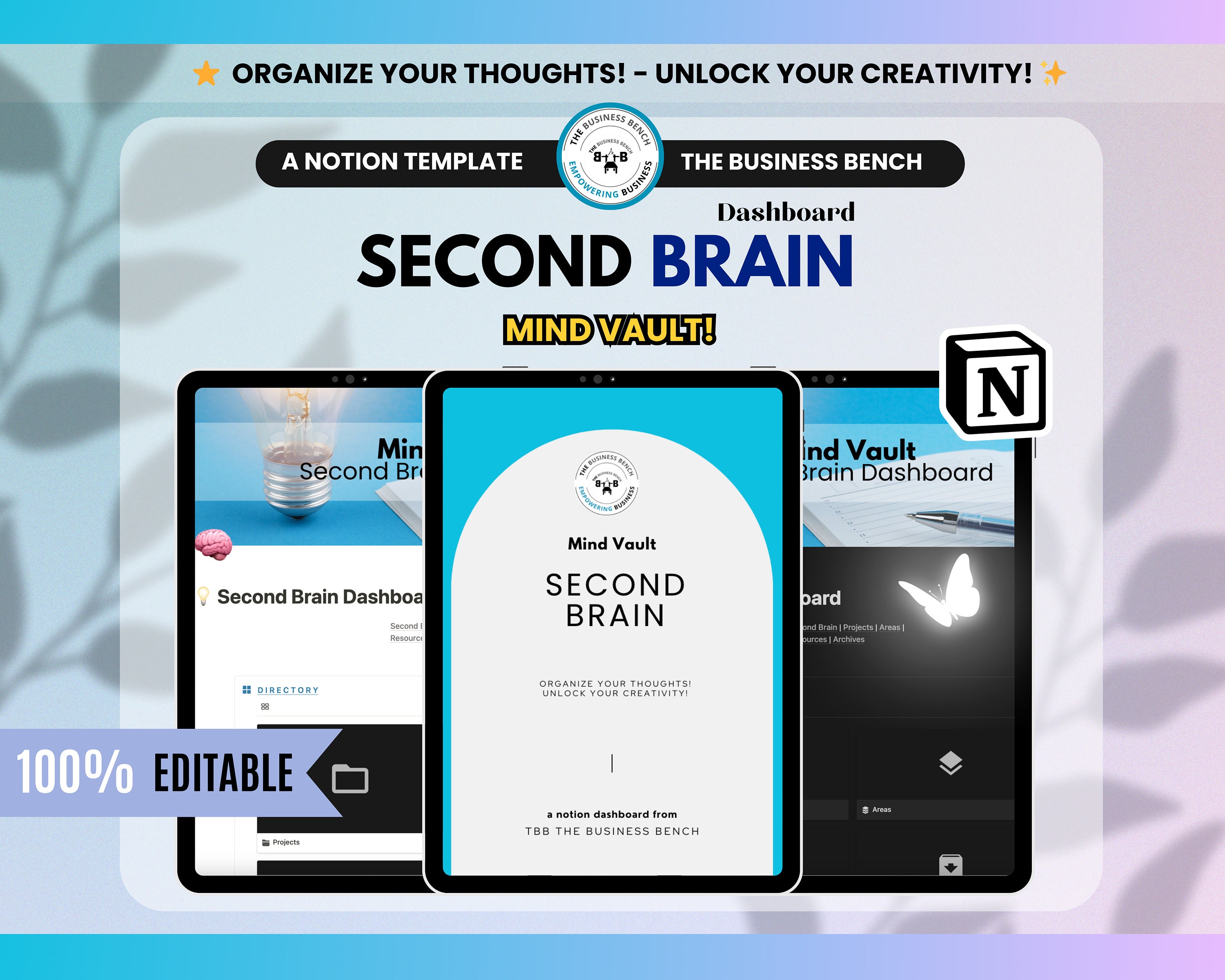 TBB Mind Vault | Second Brain Dashboard | Notion Template | Organize Your Thoughts & Unlock Your ...