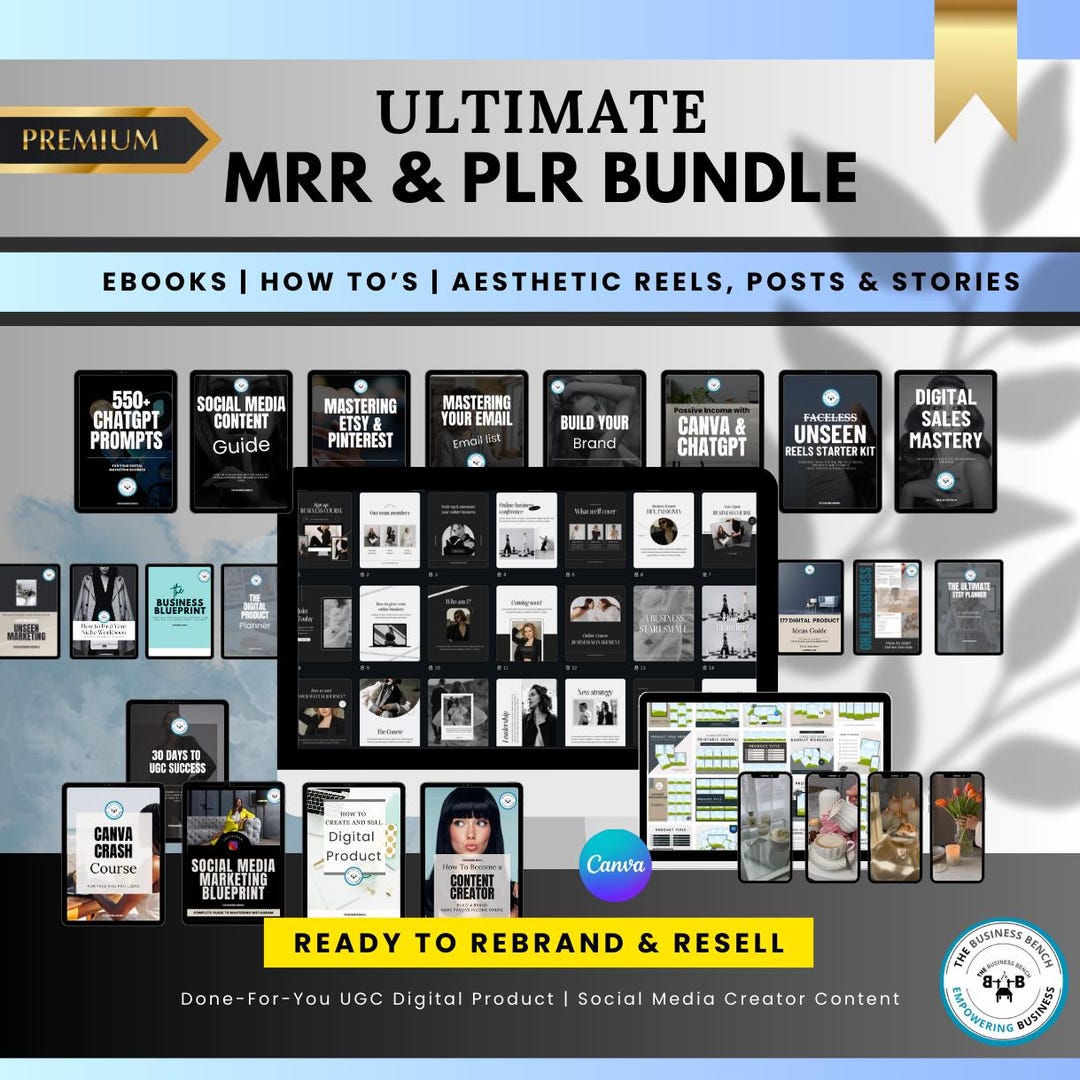 Ultimate Ebook PLR MRR Bundle Passive Income, PLR Mrr Digital Products ...