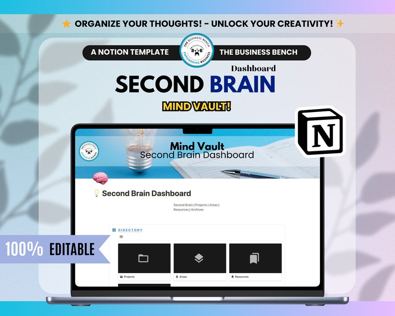 TBB Mind Vault | Second Brain Dashboard | Notion Template | Organize Your Thoughts & Unlock Your ...