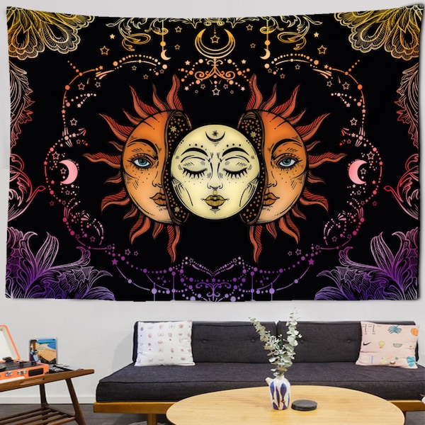 Sun and Moon Tapestry - Etsy
