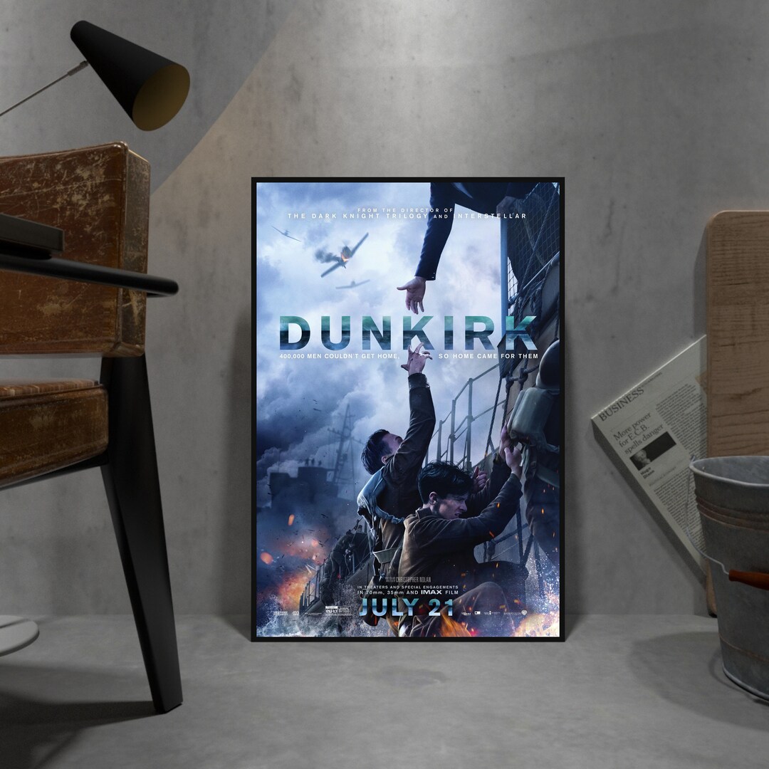 Dunkirk Poster, Christopher Nolan Wall Art, Wall Decor, Rolled Canvas Print, Movie Poster Gift ...