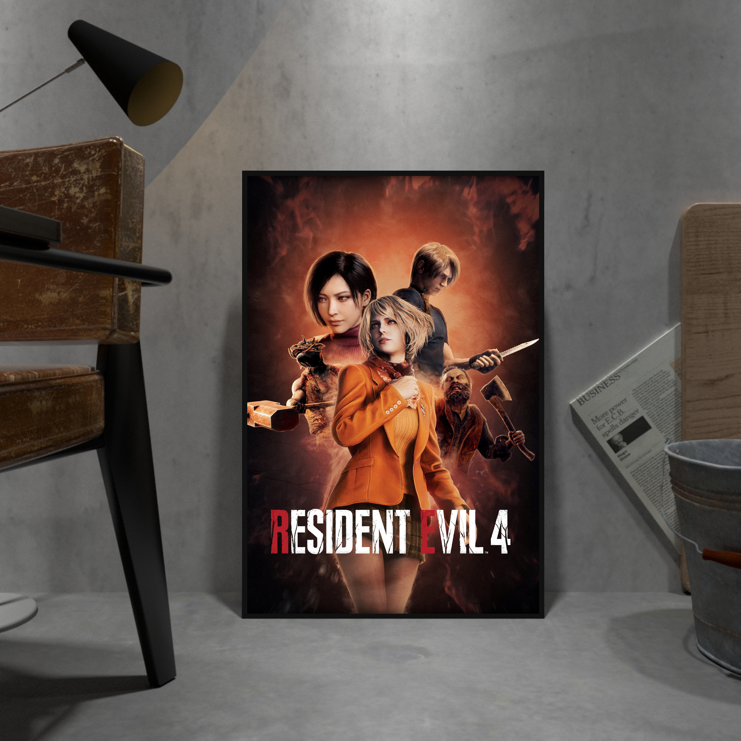Resident Evil 4 Poster Leon Scott Kennedy Wall Art Wall - Etsy