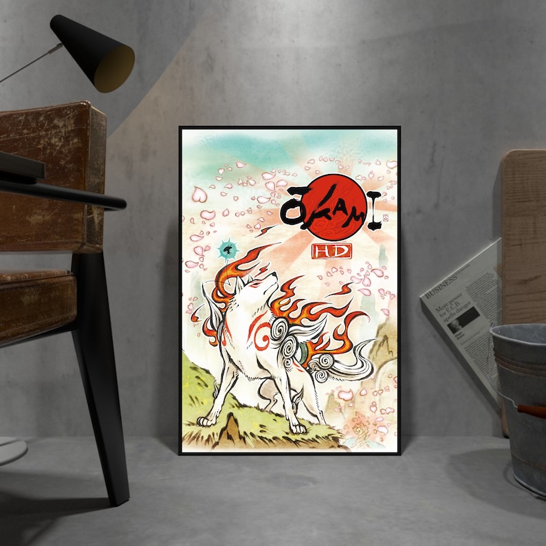 Okami wall Art Wall Decor Rolled Canvas Print Game Poster - Etsy