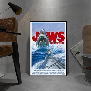 Jaws Poster, Roy Scheider Wall Art, Wall Decor, Rolled Canvas Print ...