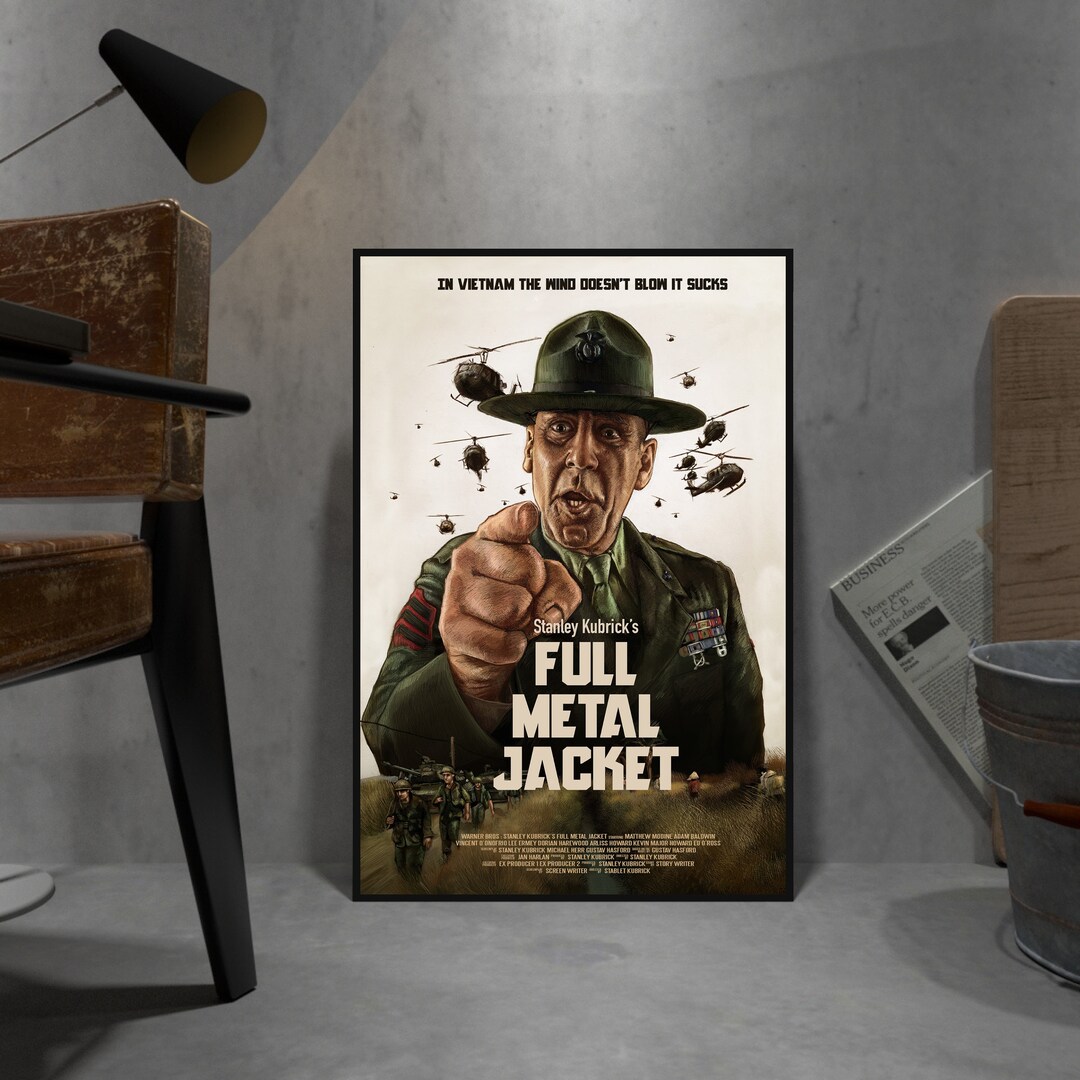 Full Metal Jacket Poster, Matthew Modine Wall Art, Wall Decor, Rolled ...