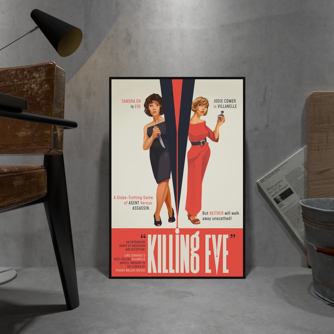 Killing Eve Poster, Villanelle Wall Art, Eve Polastri Wall Decor ...