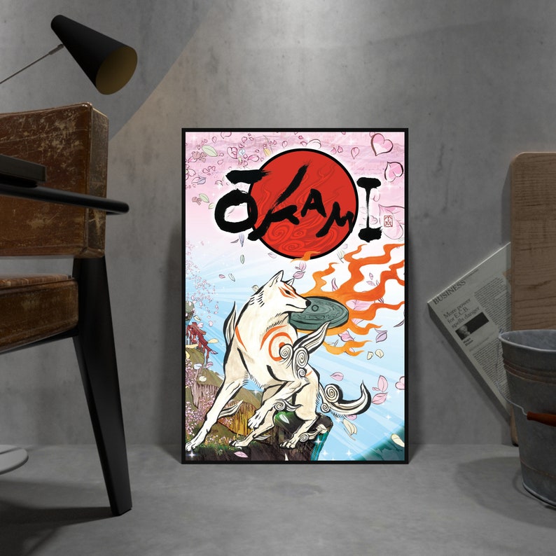 Okami wall Art Wall Decor Rolled Canvas Print Game Poster - Etsy