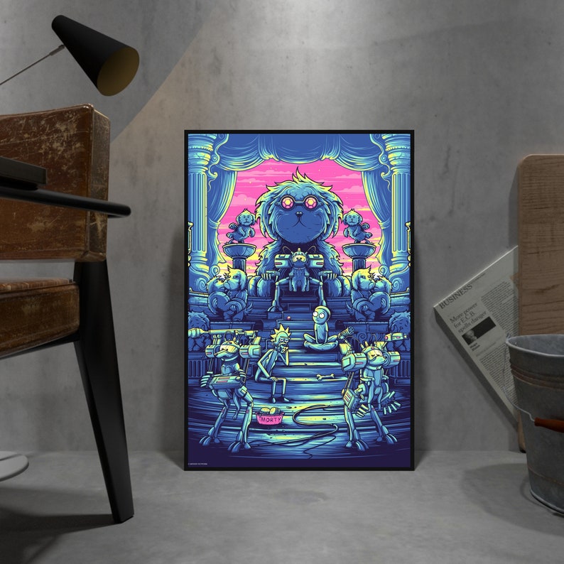 Rick and Morty Poster, Rick Sanchez Wall Art, Rolled Canvas Print, TV ...