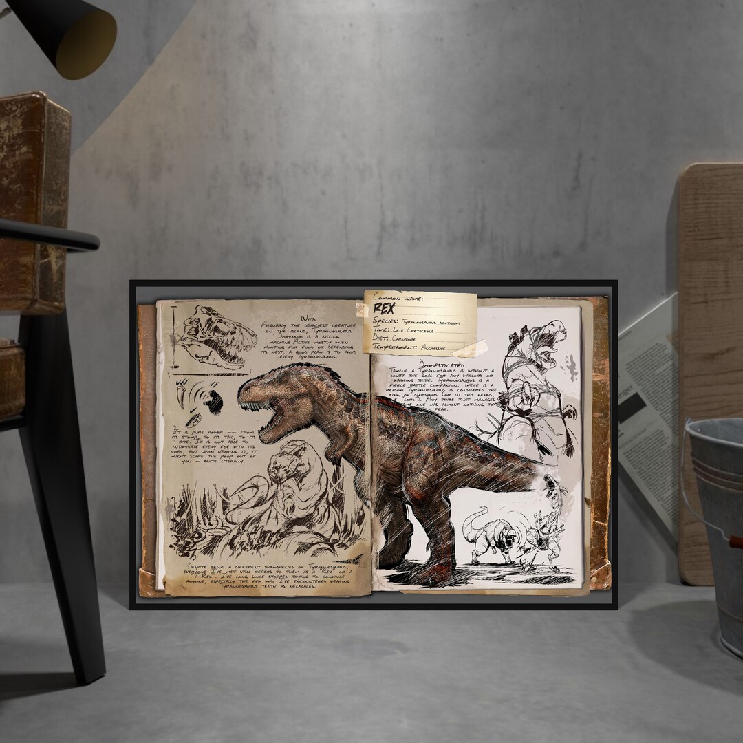 ARK Survival Evolved Poster Dossiers Wall Art Rolled Canvas - Etsy