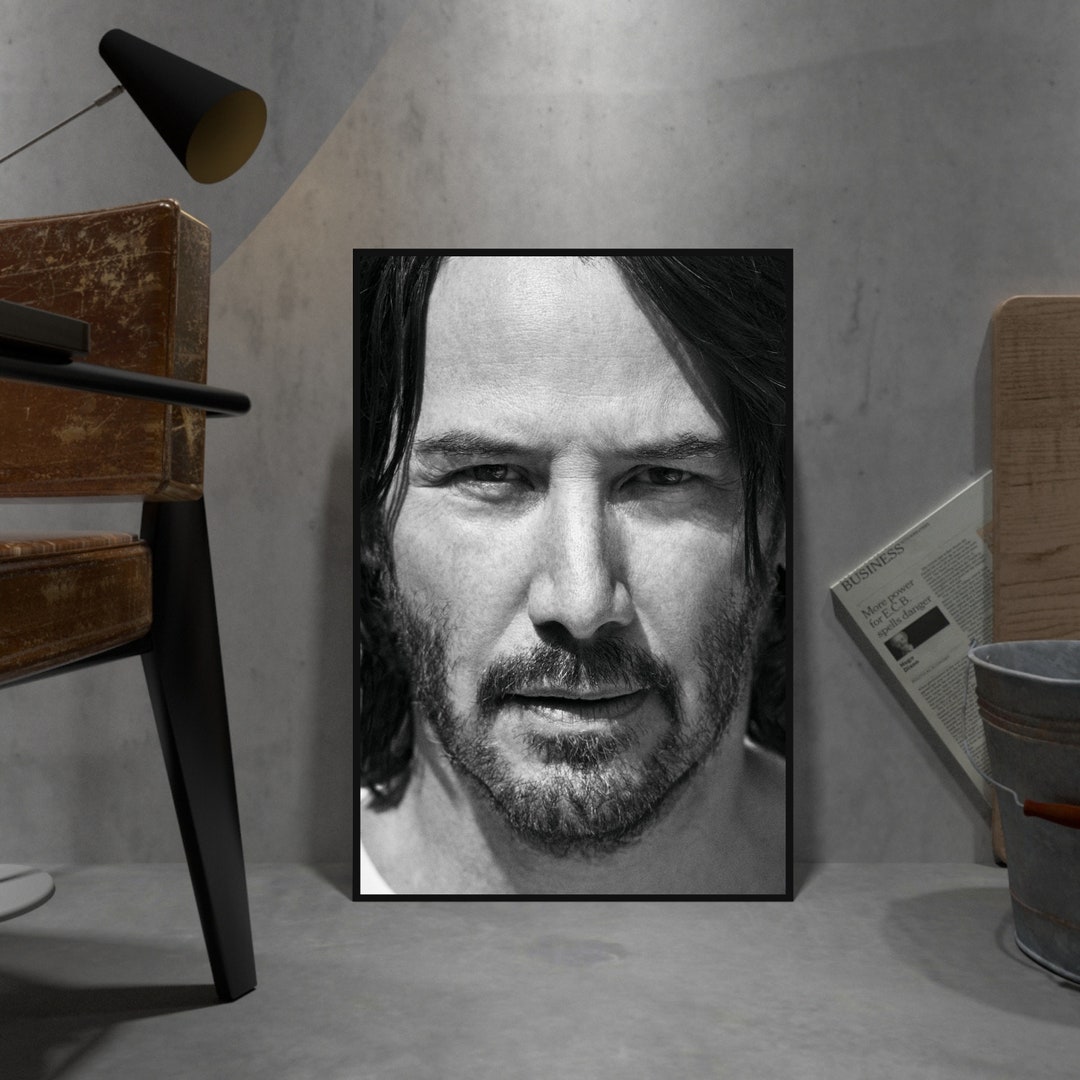 Keanu Reeves Poster, Hollywood Actor Wall Art, Wall Decor, Rolled ...