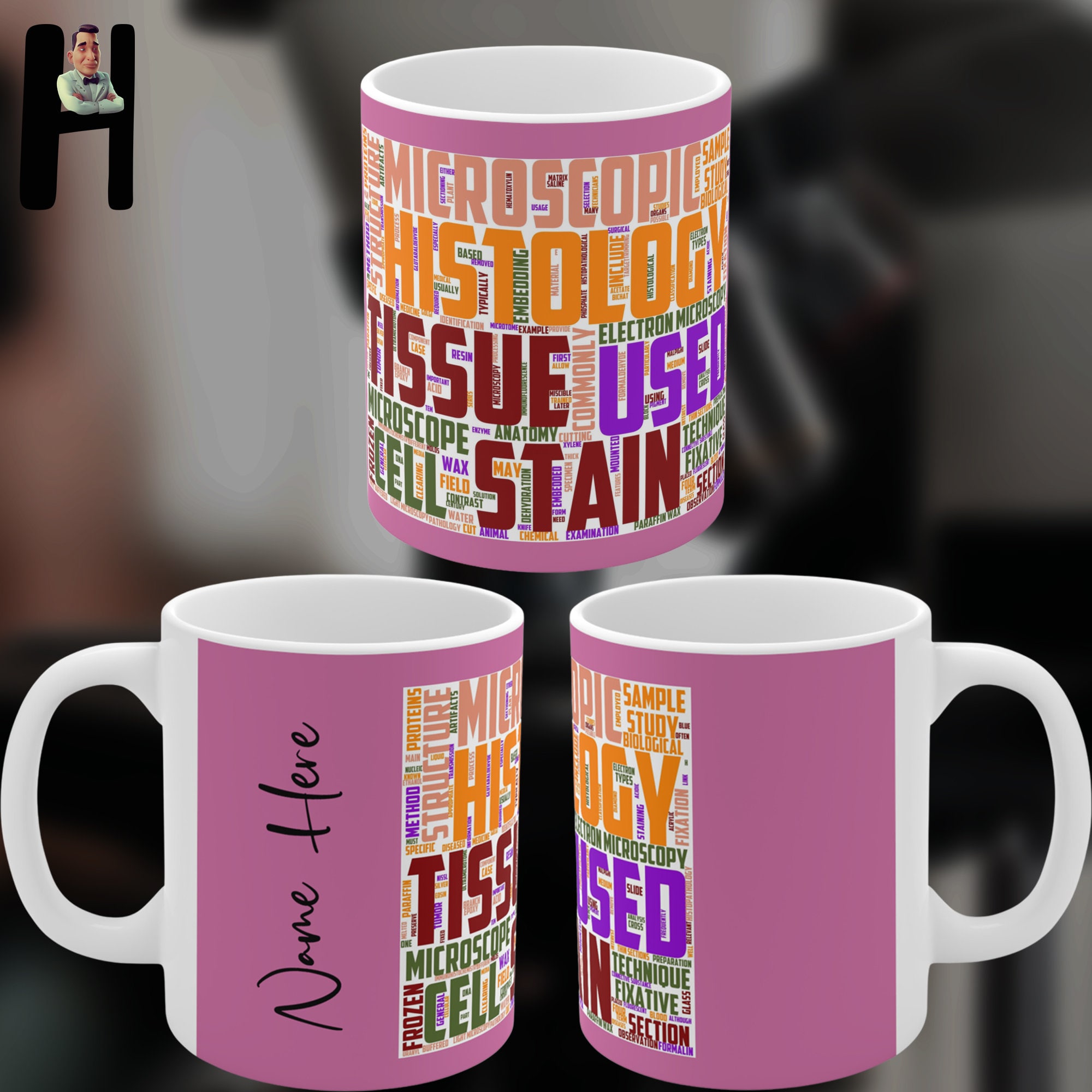 Personalized Histology Word Cloud Mug, histology, Lab Week Gift, Gift ...