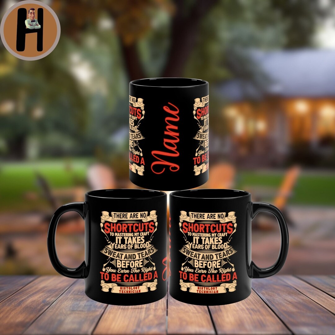 Personalized Custom Histology Black Mug, Histo Cup, Histotech ...
