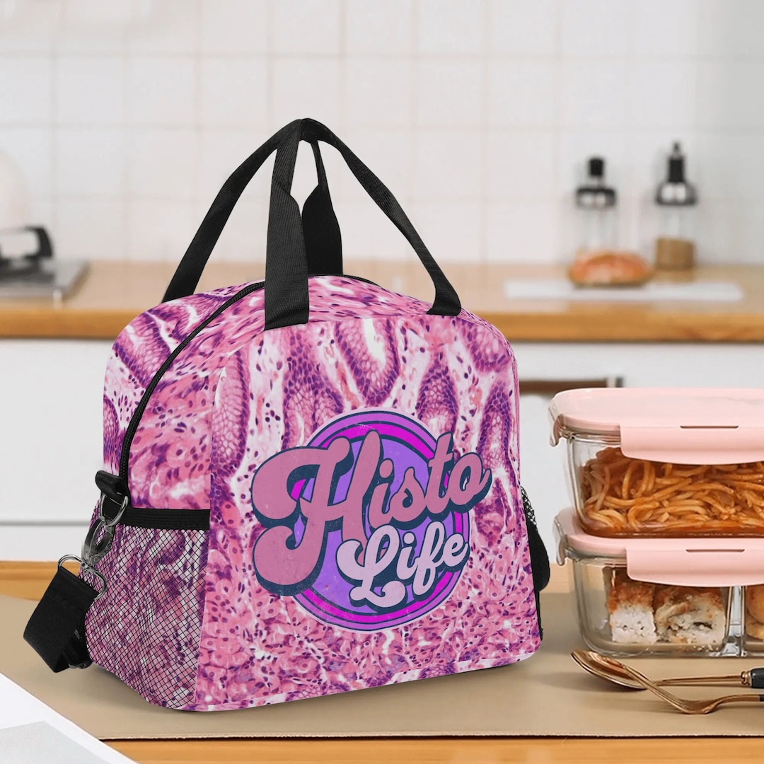 Histology Insulated Lunch Bag, Pink Histology Pattern, Histolife Lab ...